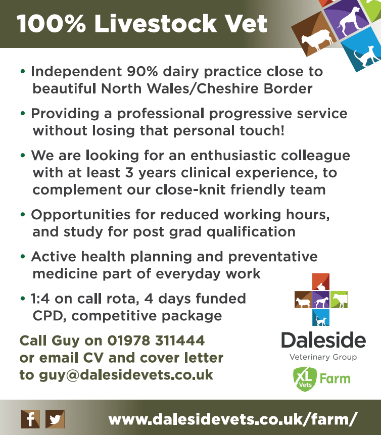 Job: Farm Animal Vet Wrexham Daleside Veterinary Group - VetSurgeon.org